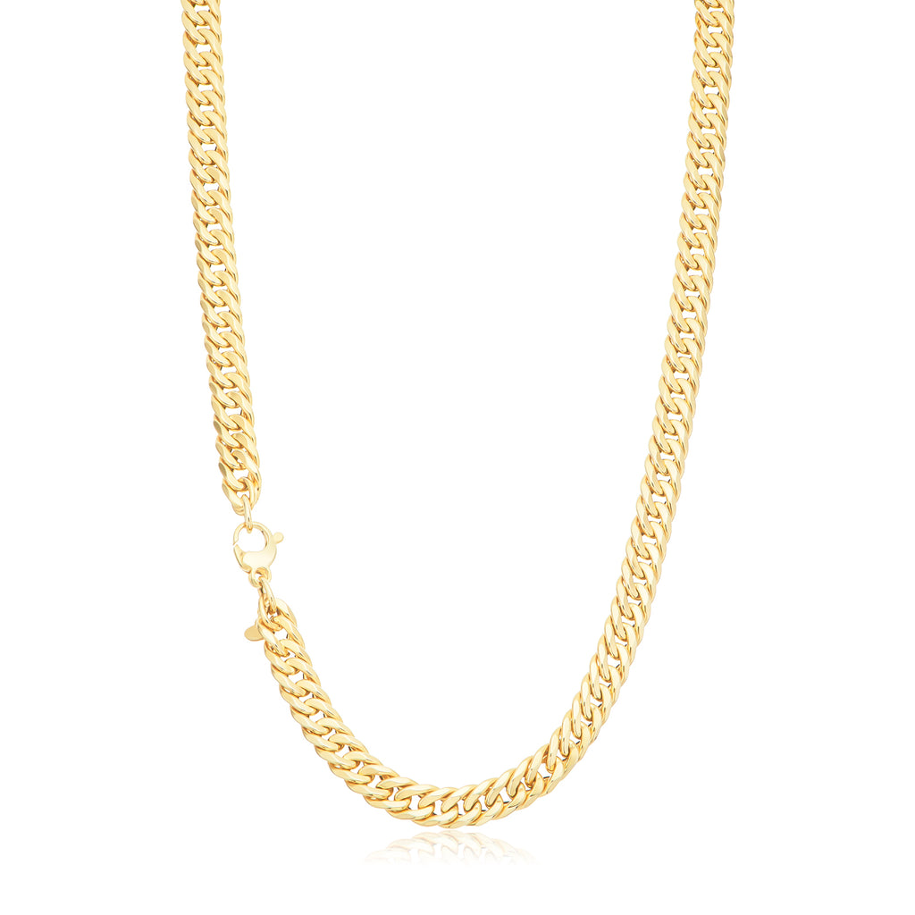9ct Yellow Gold 55cm Curb Double Hollow Chain – Zamels