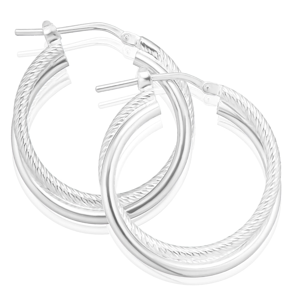Sterling Silver 20x2 Double Twist Hoops – Zamels